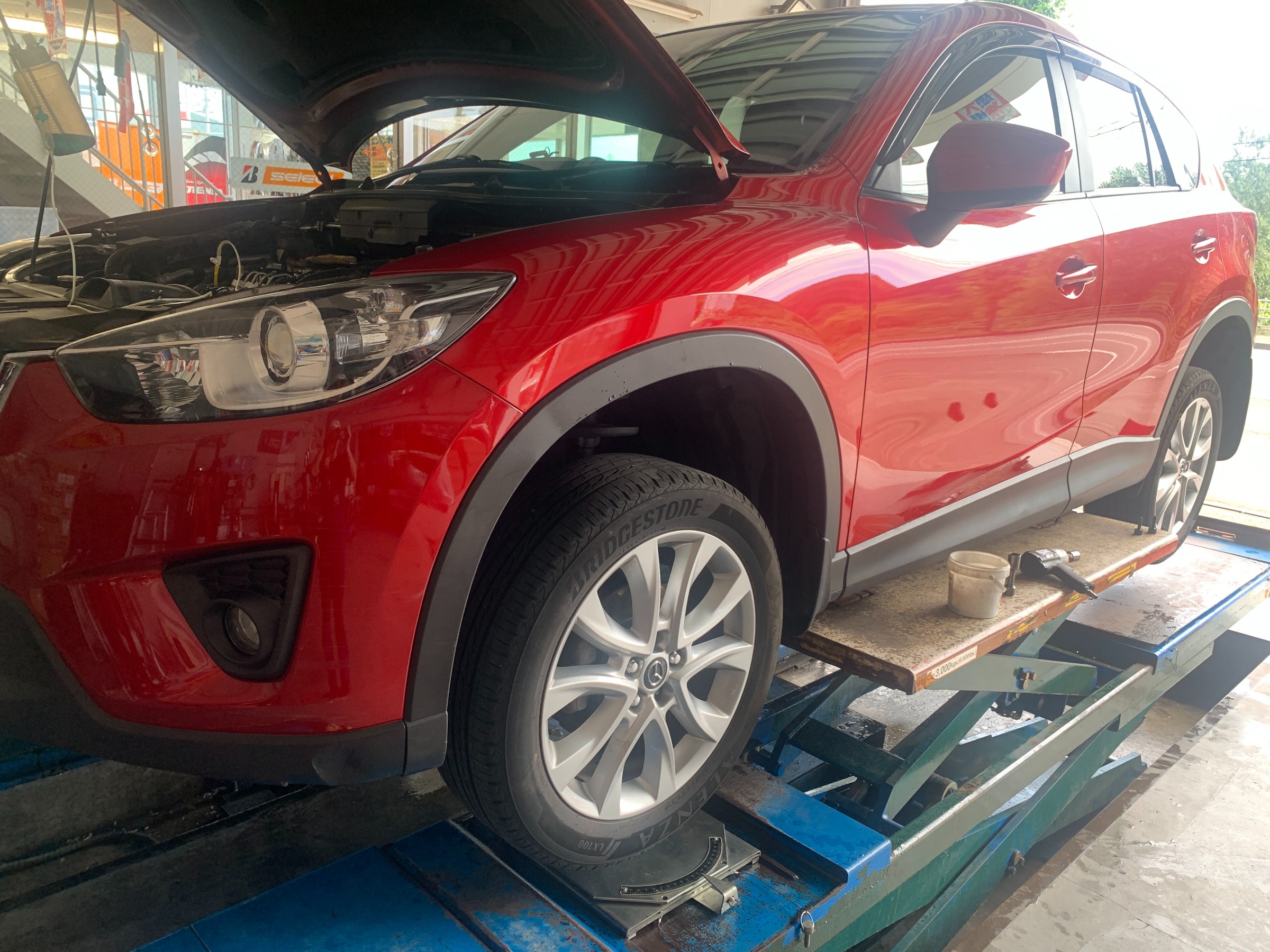 CX-5(KE型) RECS、下回り防錆、オイル交換、アライメント調整！ | タイヤマン藻岩の日常 | ミスタータイヤマン 藻岩店 | 北海道のタイヤ、カー用品ショップ ブリヂストンのタイヤ専門店