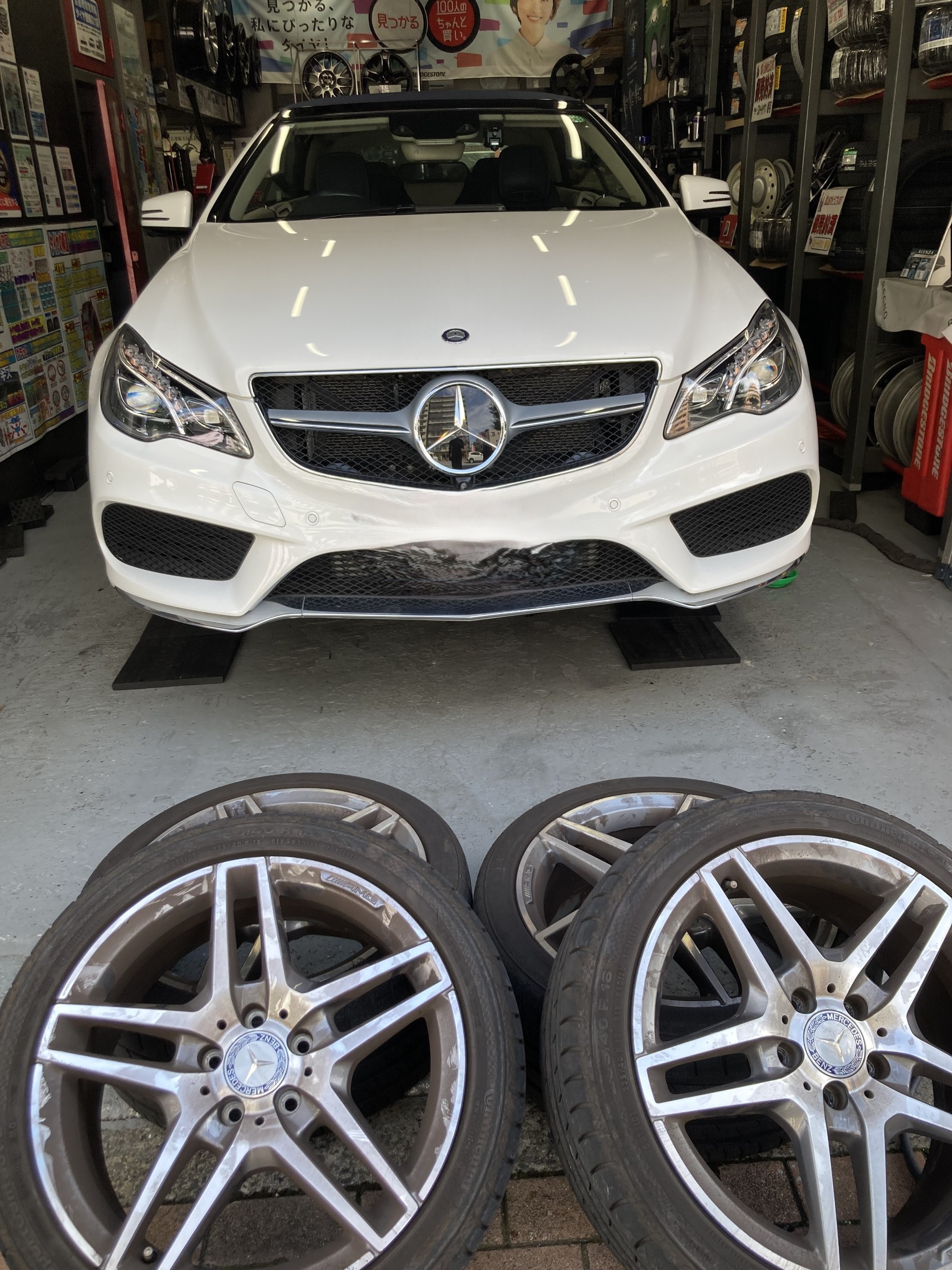E250カブリオレ(C207)タイヤ交換 | メルセデス・ベンツ Eクラス | スタッフ日記 | ミスタータイヤマン 亀戸店 | タイヤ、カー ...