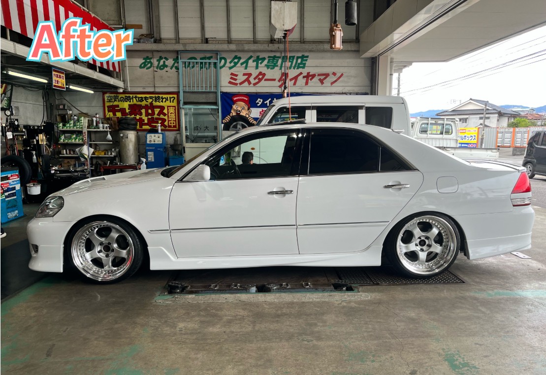 ☆トヨタ マークⅱ ホイール交換☆ | トヨタ マークII ホイール タイヤ・ホイール関連 > ホイール交換 | 技術・サービス | ミスター ...